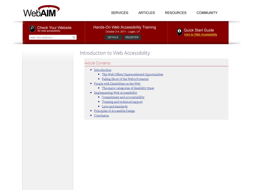WebAIM Design